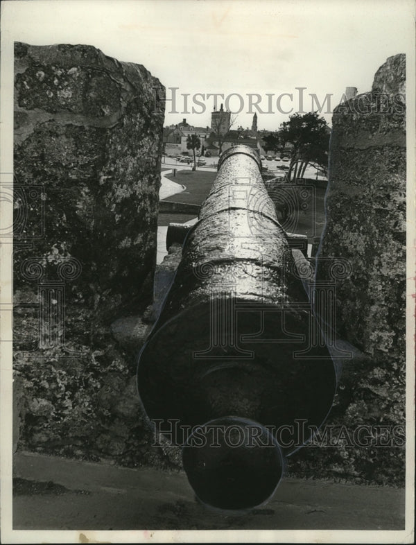 1965 Press Photo Spanish Baston of the Castillo de San Marcos in St. A ...