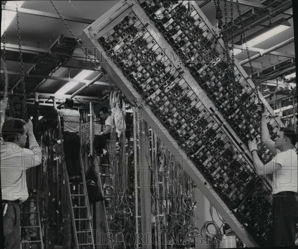 1953 Complicated Dial Equipment in Wisconsin Bell Company Building ...