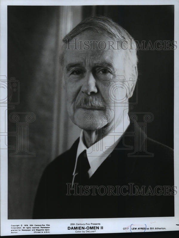 1978 Press Photo Actor Lew Ayres Headshot - mja59829 - Historic Images