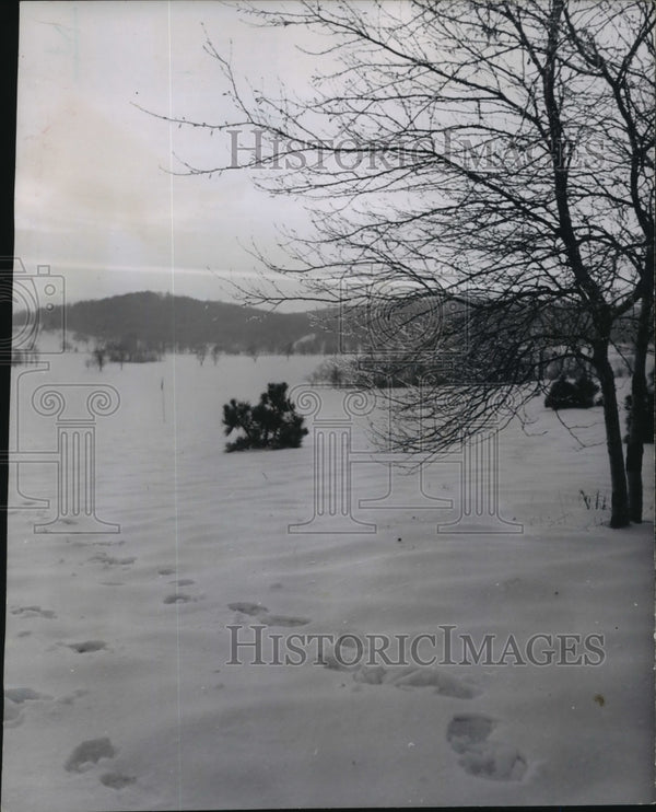 1952 Visitors Footprints can be Seen at Valley Forge - Historic Images