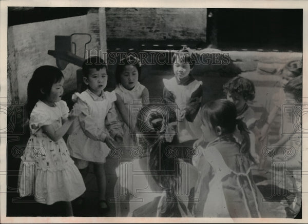 1966 Press Photo Children Playing Games in a Nursery School in China ...