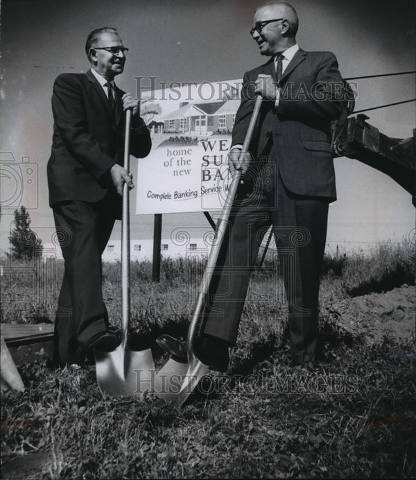 1966 Press Photo C. Ray Cook at Groundbreaking Ceremonies for West Sub ...