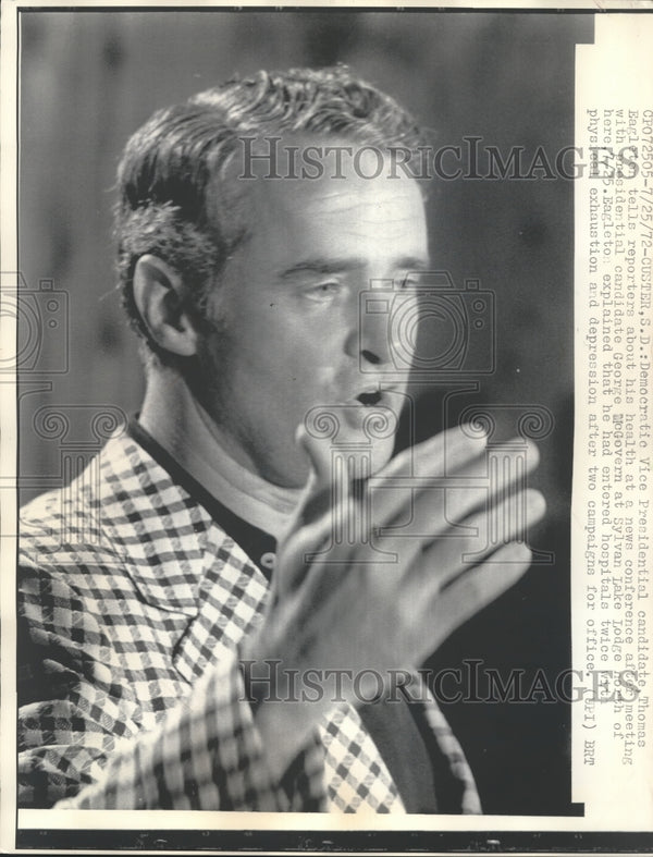 1972 Press Photo Vice Presidential Candidate Thomas Eagleton Discuss H ...