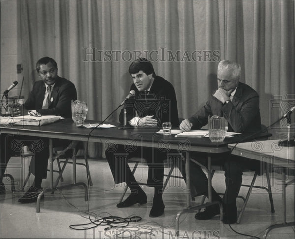 1988 Donald Sykes, Jim Moody, Matthew Flynn at a forum, Wisconsin ...