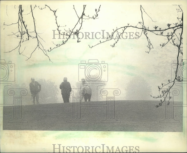 1982 Golfers at Warnimont Park Golf Course, Cudahy, Covered In Fog ...
