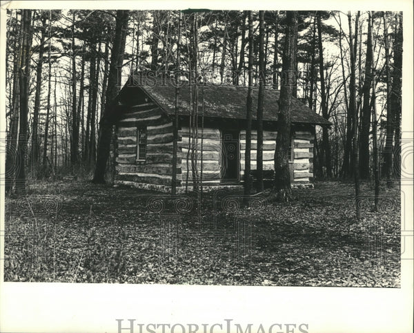 1987 Press Photo The Tomczyk Log Cabin in Wisconsin is Nestled in the ...