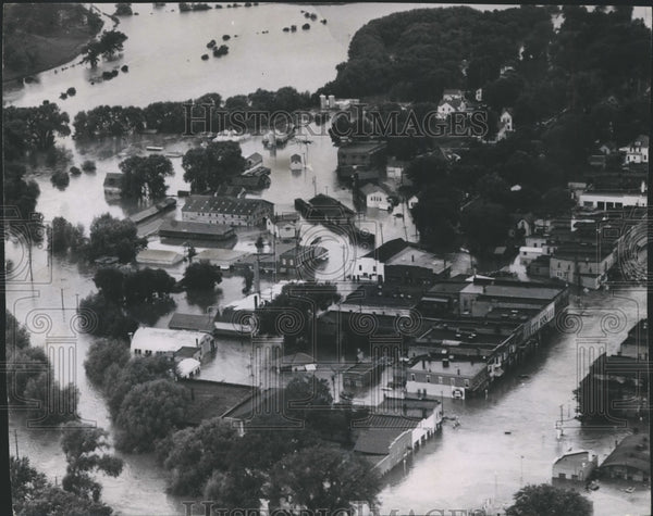 1950 Press Photo Aerial Photo of Darlington Flood - mjb12870 - Historic ...
