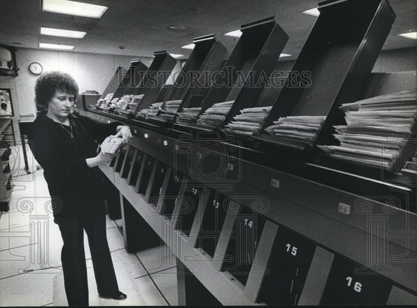 1982 Nancy Albin at First Wisconsin National Bank, Wisconsin - Historic ...