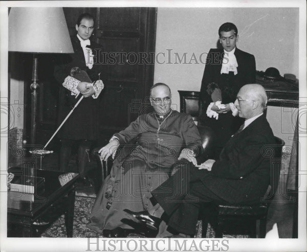 1961 Cardinal Albert Meyer talk to the new Cardinals of the church ...