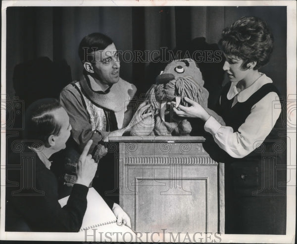 1965 Jack L. Gillum rehearses for "Carnival" with Horrible Henry, WI ...
