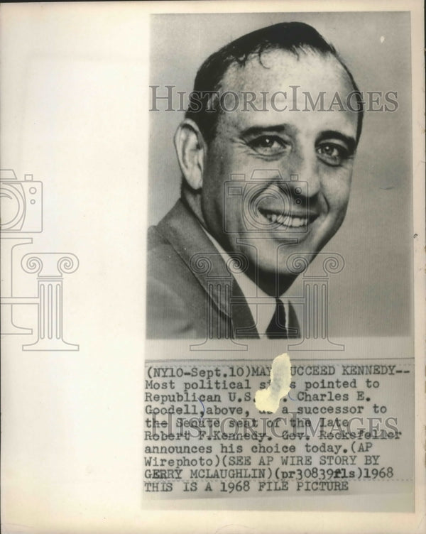 1968 Charles E. Goodell may take Senate seat of Robert F. Kennedy ...