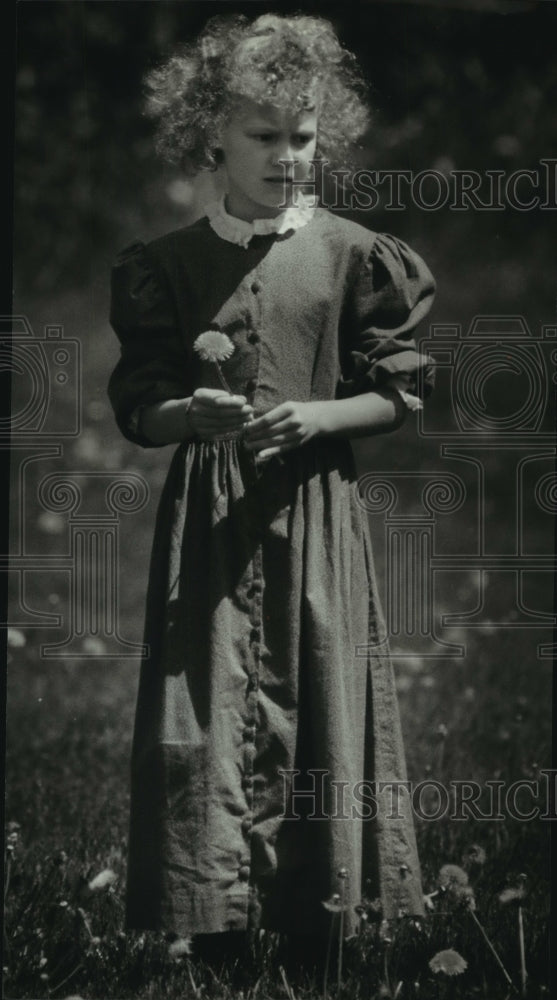 1994 Holly Schultz, 8, waits her turn to bat, Milwaukee - Historic Images