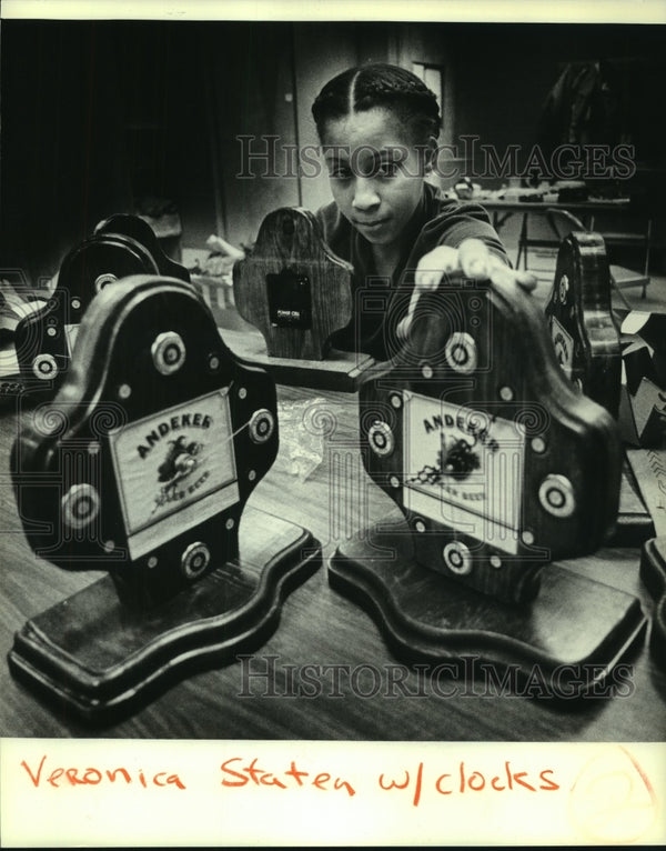 1981 Veronica Staten with Andeker clocks at Edward Demmer Center ...