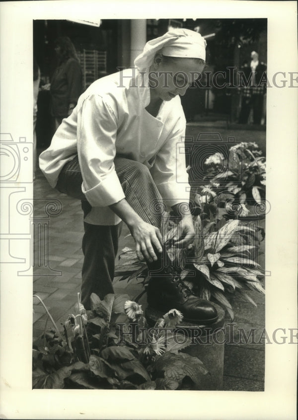 1993 Allan Hart MATC culinary student in his combat boots. - Historic ...