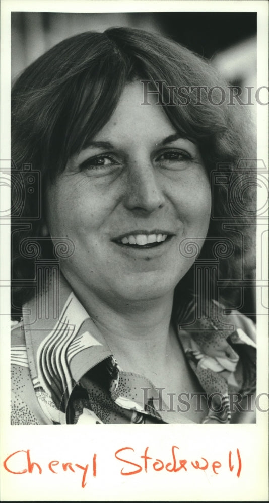 1981 Press Photo Cheryl Stockwell, Chairperson of Citizens for De-Unif ...