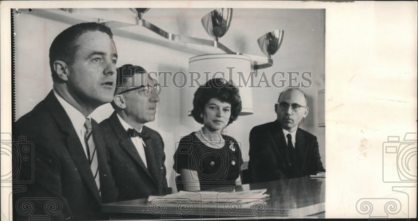 1962 Press Photo Kennedy Foundation announces grant to Stanford Univer ...