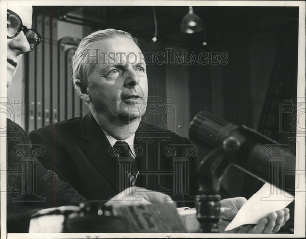 1964, Former Illinois Governor William Stratton on TV program ...