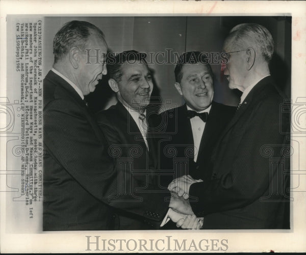 1965 Press Photo Rep. Charles Vanik with House Ways and Mean Committee ...