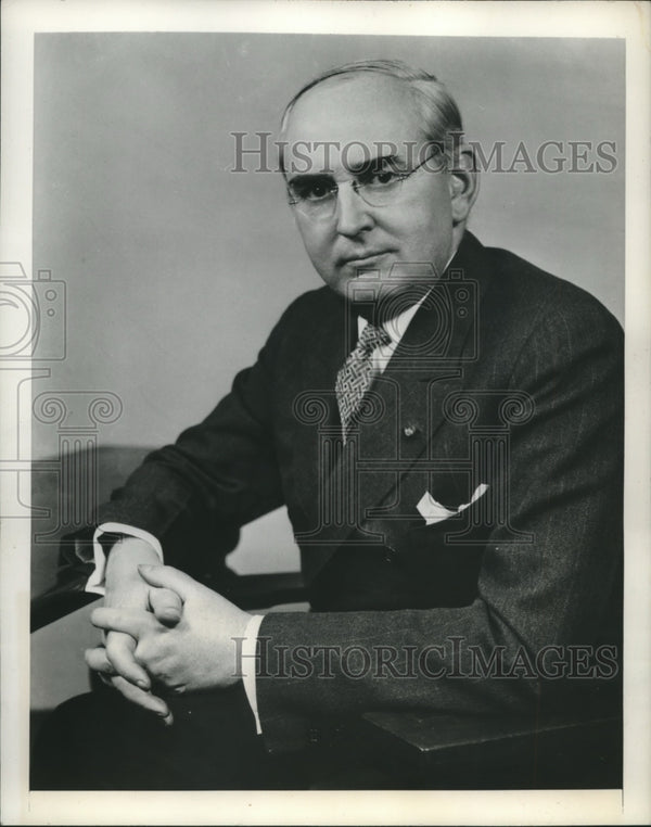 1948 Press Photo Portrait of Michigan Senator Arthur Vandenberg - mjc0 ...