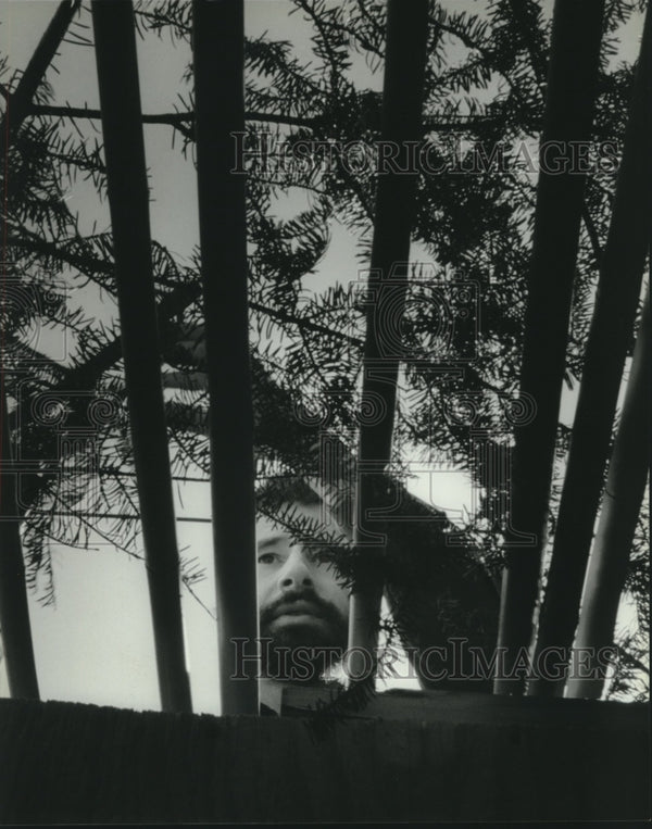 1993 Nathaniel Hoffman builts a sukkah at home for Jewish holiday ...