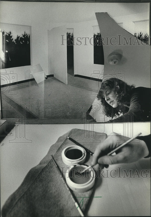 1983 Susan Miles at work in her studio, University of Wisconsin ...