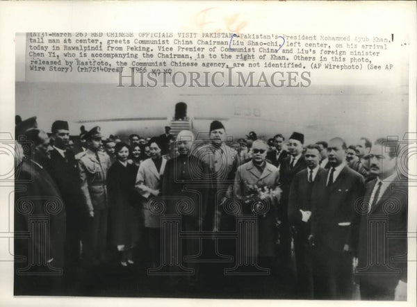 1966, Liu Shao-chi and Mohammed Ayub Khan and others in Pakistan ...