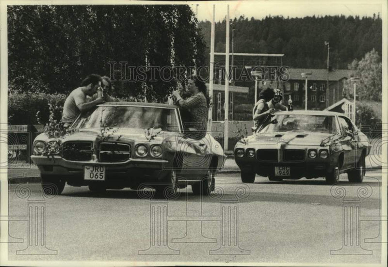 1977 The raggare show off souped up cars in Stockholm, Sweden ...