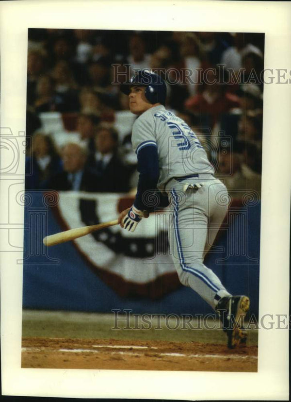 1992 Toronto baseball player Ed Sprague watches his pinch - Historic Images