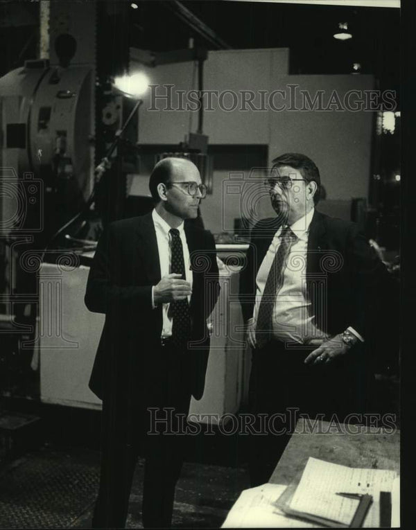 1990 Governor Tommy Thompson of Wisconsin with Jeff Bust - Historic Images