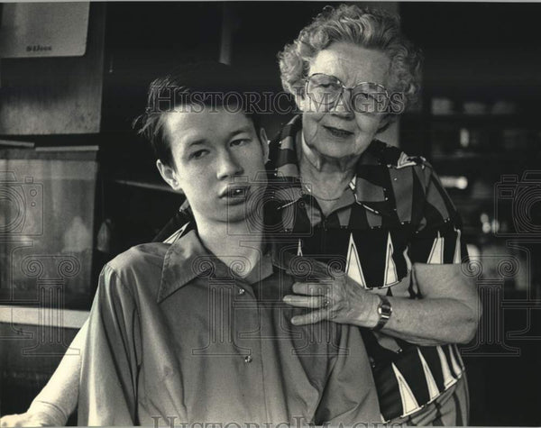 1987 Tim McCloskey & foster mother Irmgard Clasen, Mequon, Wisconsin ...