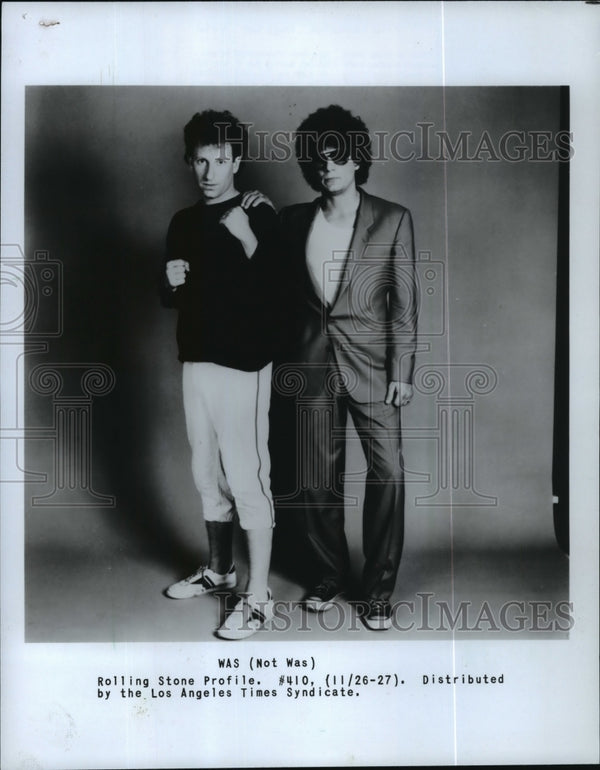 1983 David Weiss and Donald Fagenson of Was (Not Was) - Historic Images