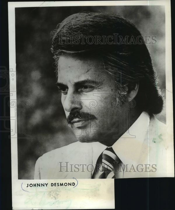 1982 Press Photo Johnny Desmond, traditional pop music singer and acto ...