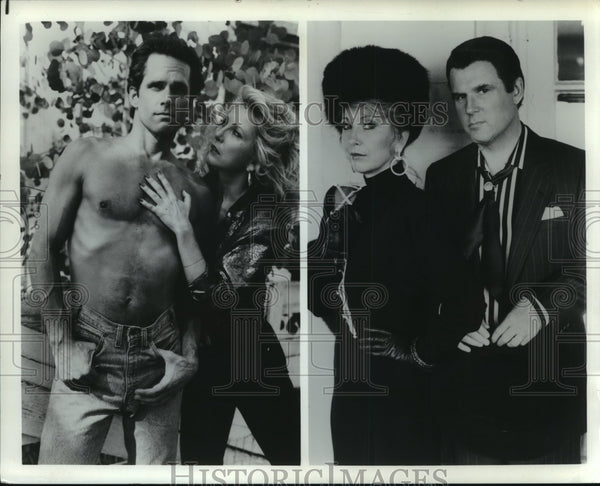 1986 Press Photo Teri Garr and Gregory Harrison in scenes from "Fresno ...