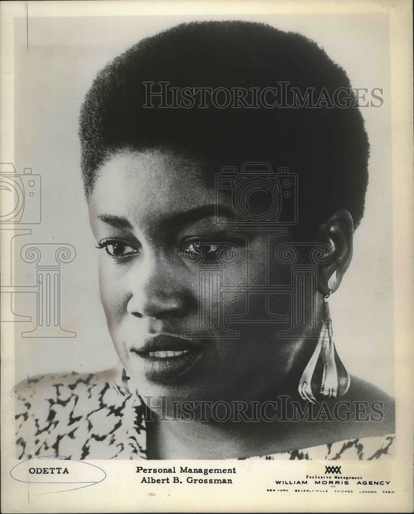 1962, Odetta, folk singer - Historic Images