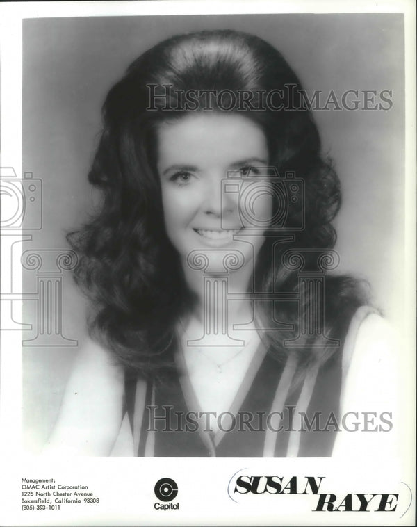 1972, Susan Raye, country music singer. - Historic Images