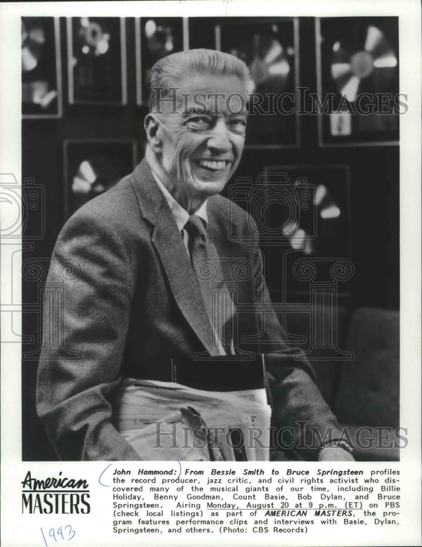 1993, John Hammond is profiled on American Masters, on PBS. - Historic ...