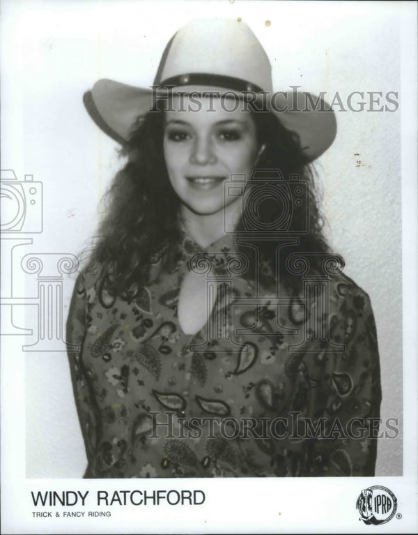 1992 Cowgirl Wendy Dawn Ratchford, trick and fancy riding - Historic Images