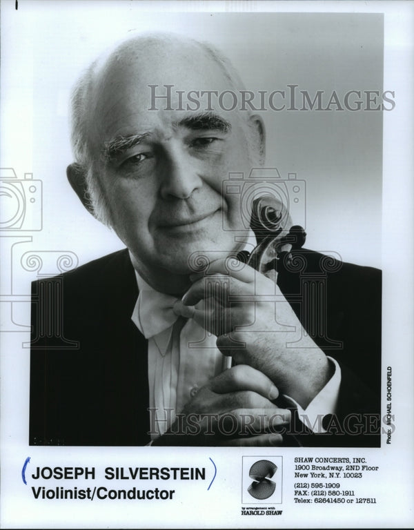 1991 Press Photo Violinist And Conductor Joseph Silverstein - mjp30087 ...