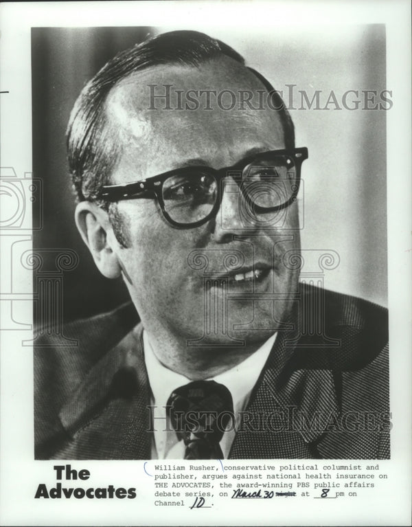 1978 Press Photo William Rusher, conservative political columnist and ...