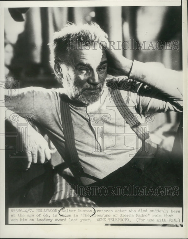 1958 Walter Huston In "The Treasure Of Sierra Madre" - Historic Images