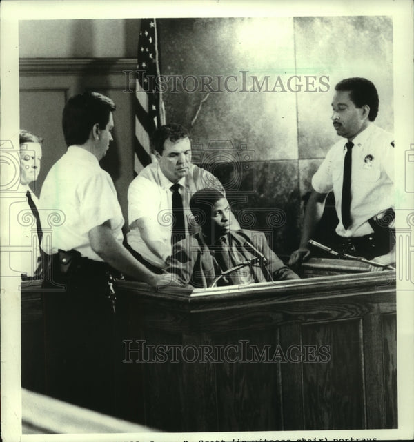 1988, Larry B. Scott as James Ramseur in THE TRIAL OF BERNHARD GOETZ ...