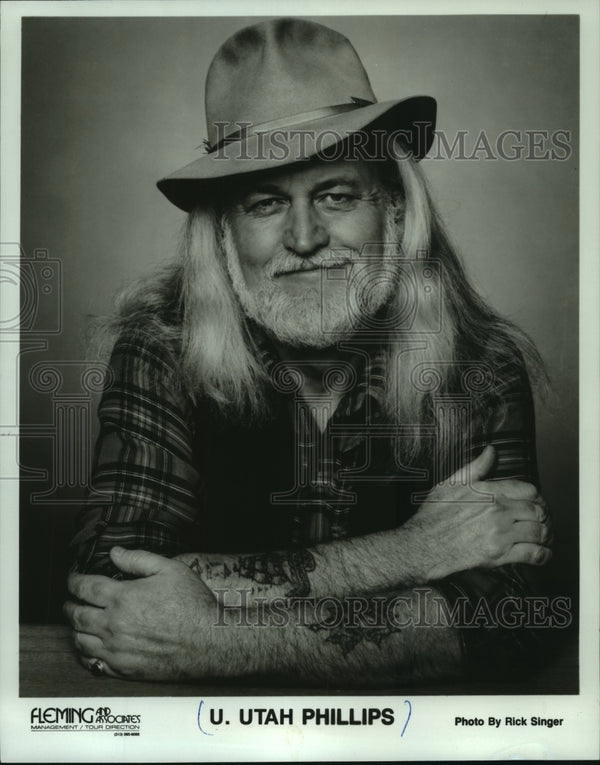1988 Press Photo U. Utah Phillips, folk singer, minstrel - mjp36127 ...