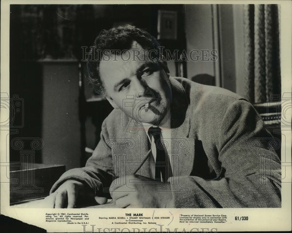 1961 Press Photo Actor Rod Steiger co-stars in "The Mark" - mjp37368 ...