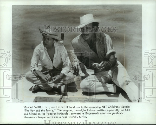 1970 Press Photo Gilbert Roland & Manuel Padilla in "The Boy and the T ...