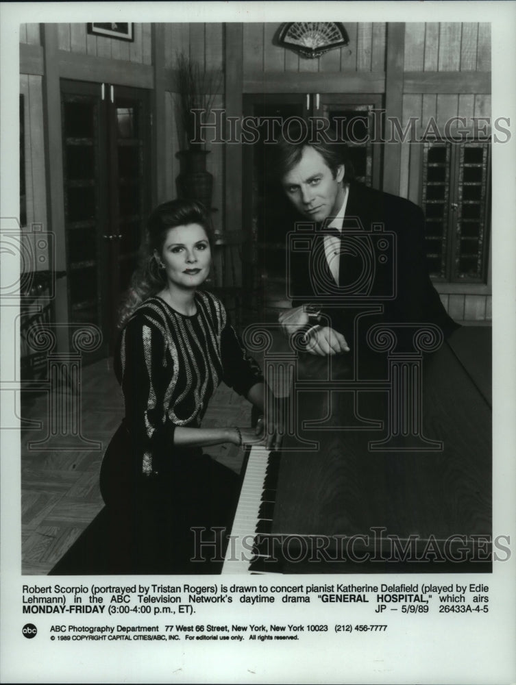 1989 Tristan Rogers, Edie Lehmann in ABC's "General Hospital ...