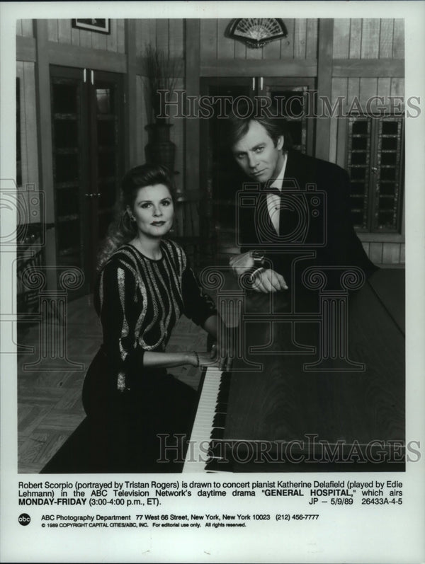 1989 Tristan Rogers, Edie Lehmann in ABC's "General Hospital ...