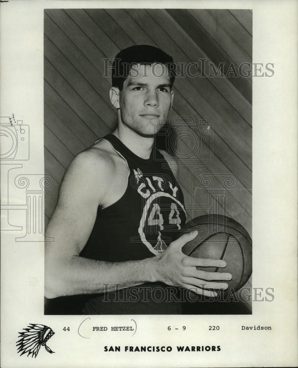 1968 Press Photo Fred Hetzel plays for the San Francisco Warriors. - m ...