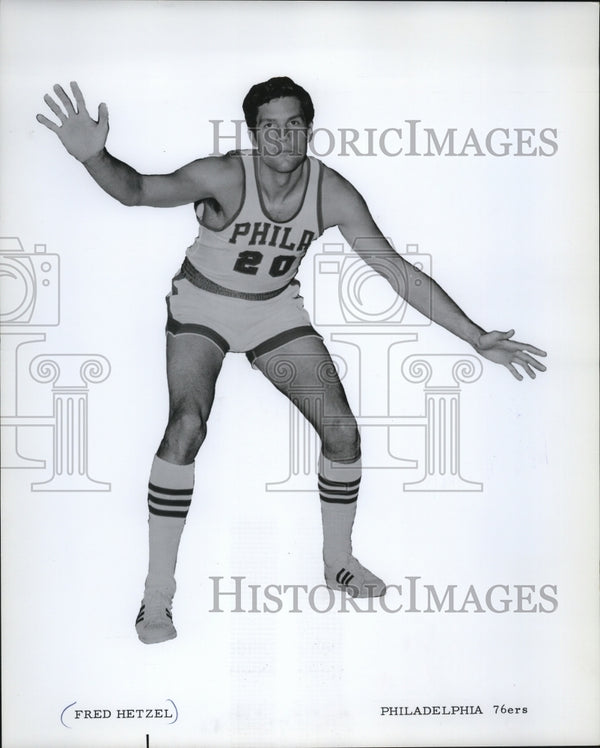 1970 Press Photo Fred Hetzel plays for the Philadelphia 76rs. - mjs033 ...