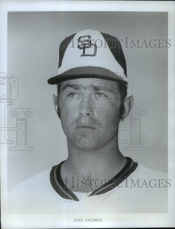 1974 Press Photo American baseball's Mike Caldwell of the San Diego Pa ...