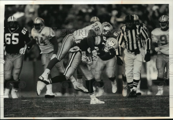 1992 Green Bay Football Team Wide Reciever Perry Kemp Versus Lions ...